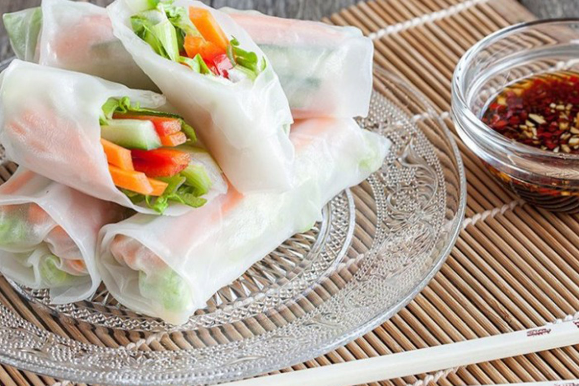 Vegan Rice Paper Rolls - saivishram